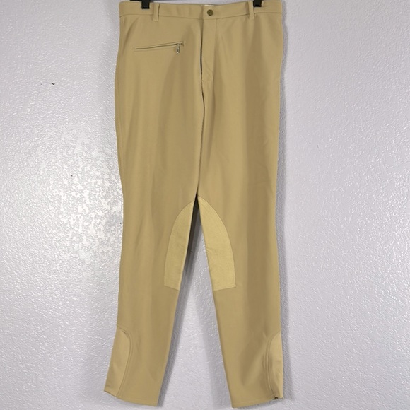 Devon Aire | Pants & Jumpsuits | Devon Aire Beige Ribbed Equestrian ...